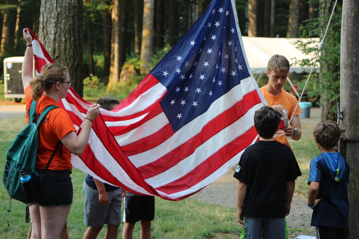 Raising the Flag at Camp Howard | CYO/Camp Howard